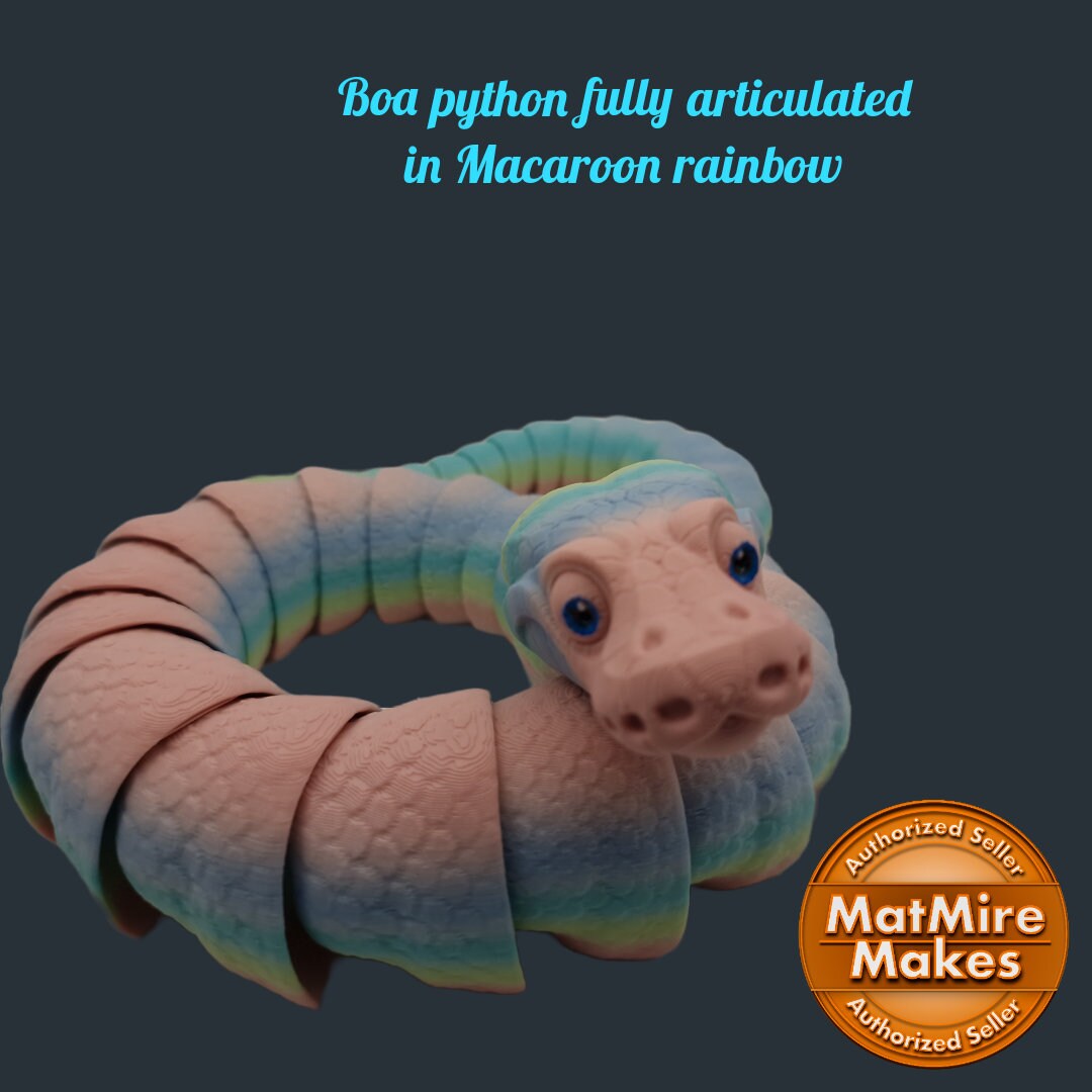 Ball Python Snake 3D Printed Articulated - Etsy