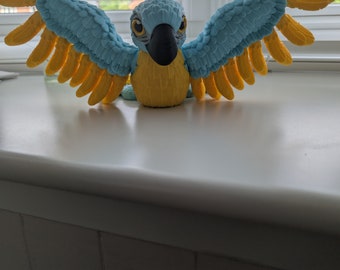 3D Printed Lifelike Articulated Parrot Macaw Bird - Etsy