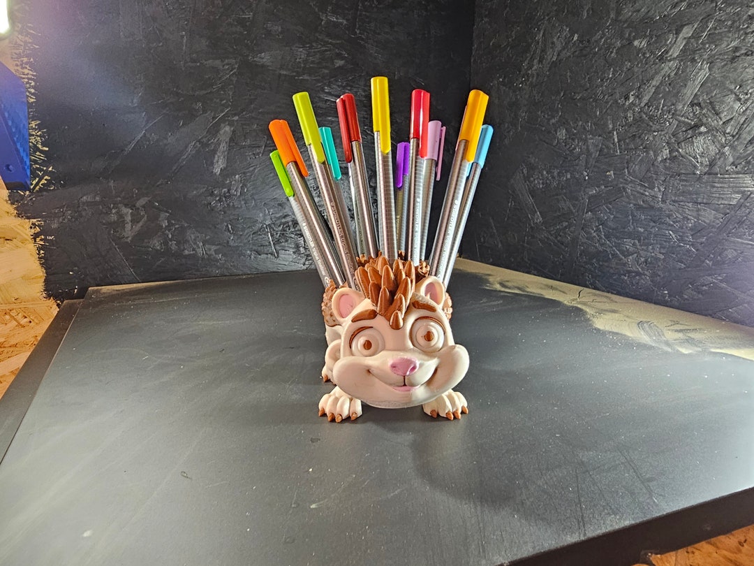 Cute Articulated Porcupine Pen Holder - Etsy