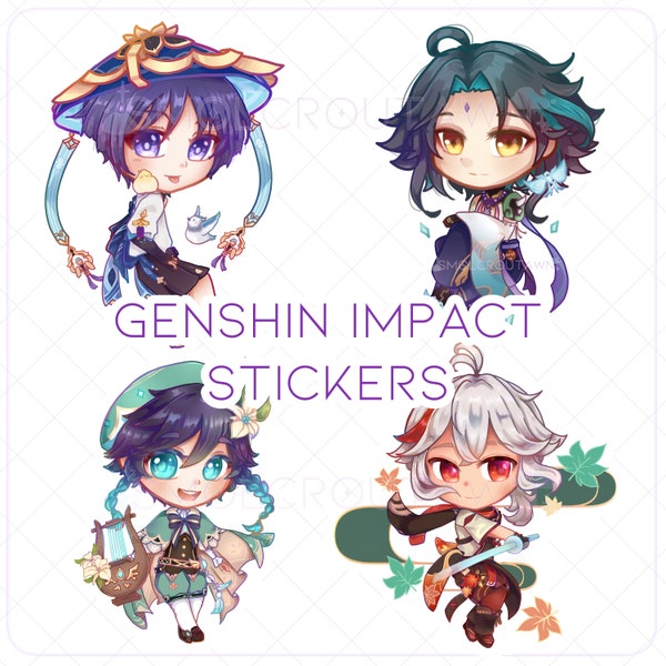 Genshin Chibi Stickers - Etsy