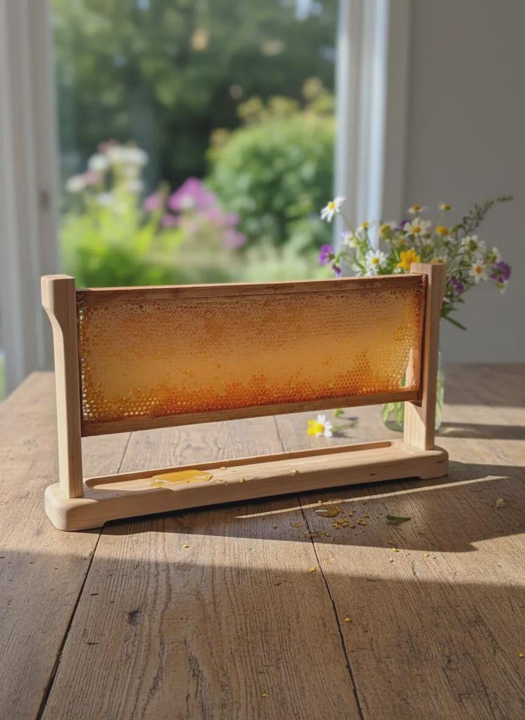 Honeycomb Frame Stand - Wood Display Holder - Etsy