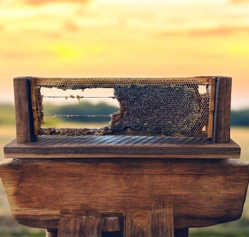 A Elegant Wooden Honeycomb Display Stand - Etsy