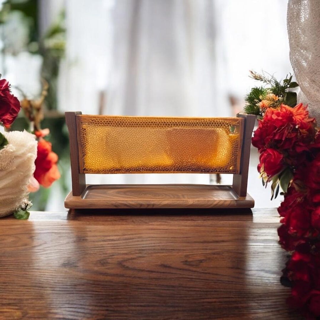 A Elegant Wooden Honeycomb Display Stand - Etsy