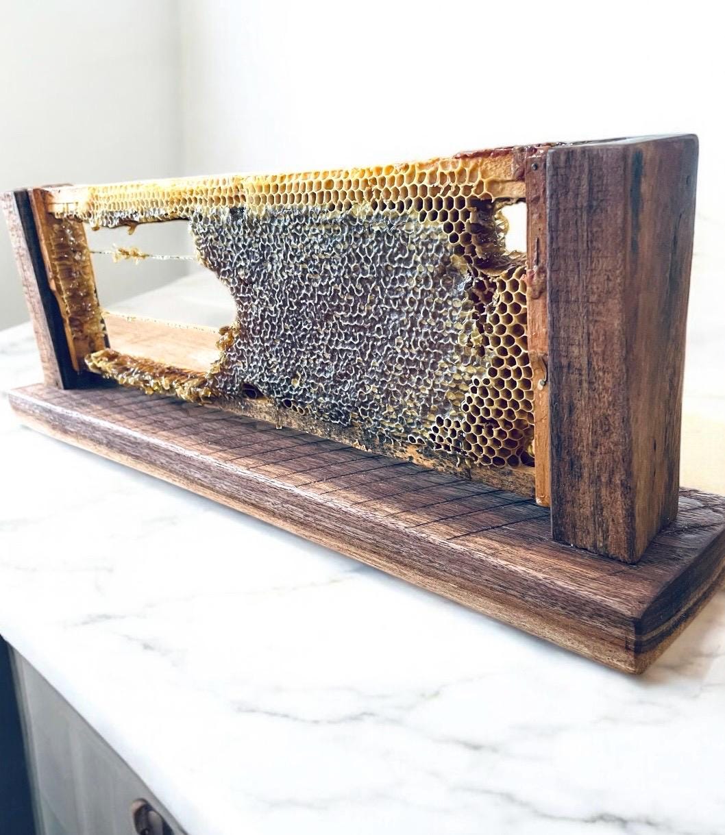 A Elegant Wooden Honeycomb Display Stand - Etsy