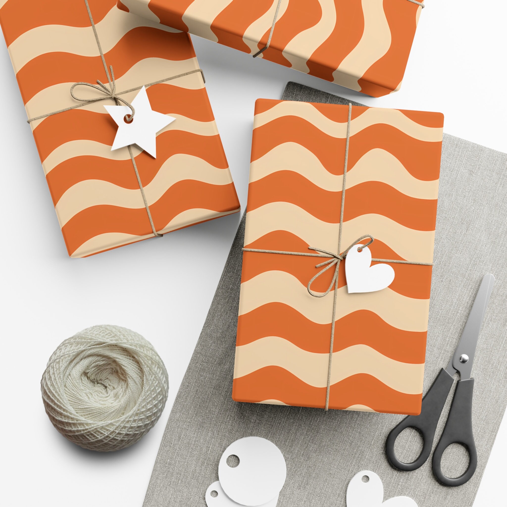 Retro Wrapping Paper, 70s Gift Wrap, 70s Wrapping, Wavy Retro Gift Wrap Paper, Funky Wrapping ...