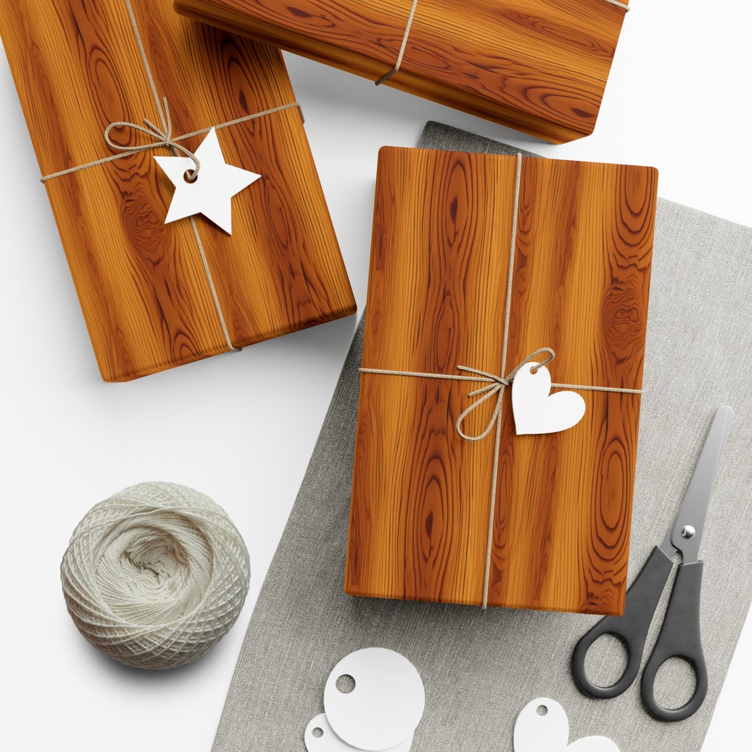 70s Wood Grain Wrapping Paper 70s Wood Gift Wrap Funky Wrapping Paper Groovy Wrapping Paper ...
