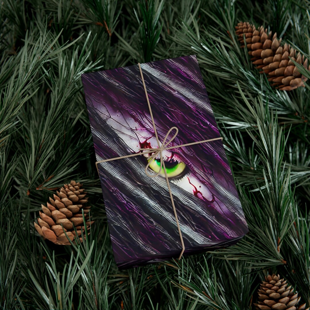 Horror Gift Wrap, Samhain Gothic Gift Wrap, Spooky Gift Wrap, Witchy ...