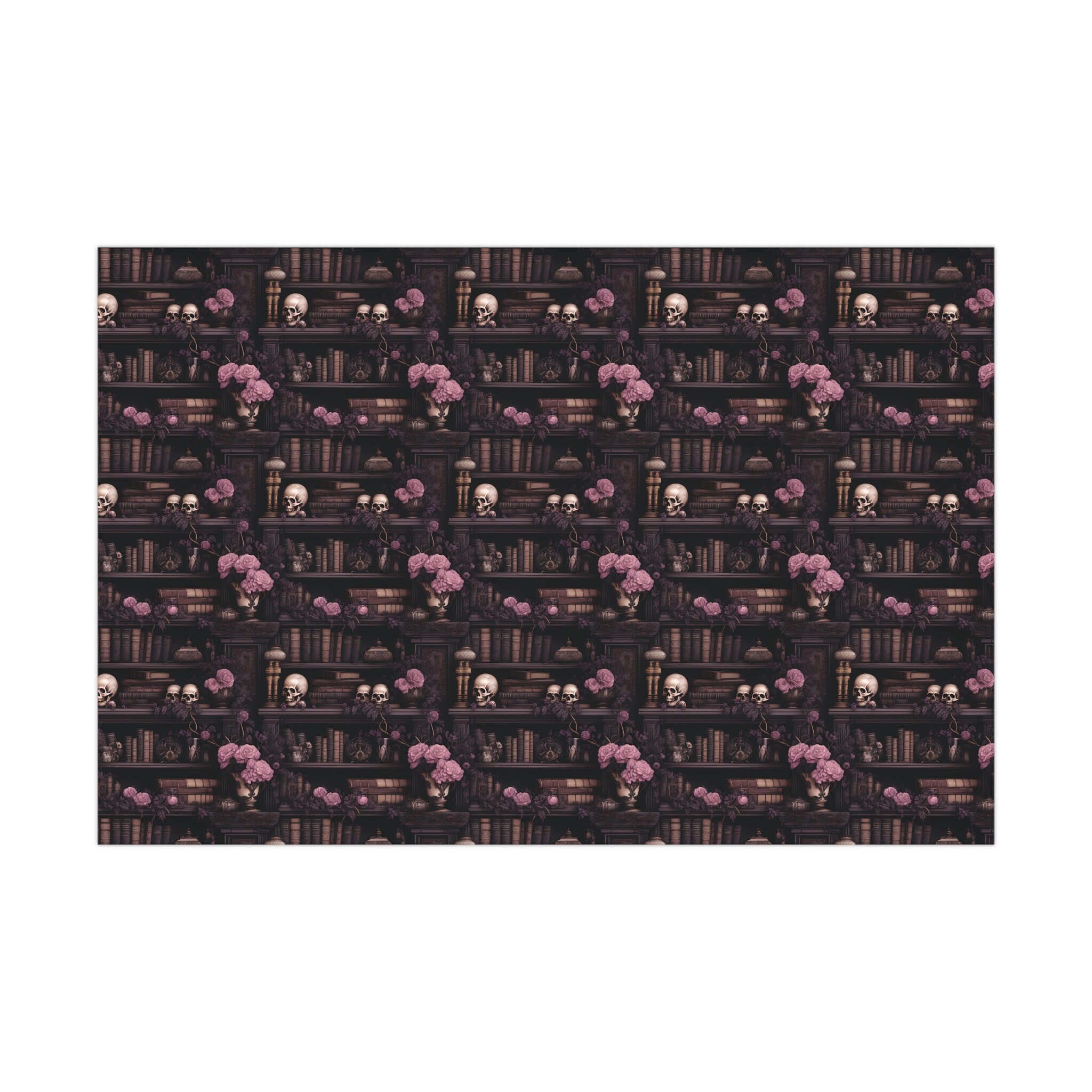 Goth Wrapping Paper Rolls Skull Wrapping Paper Book Wrapping Paper ...