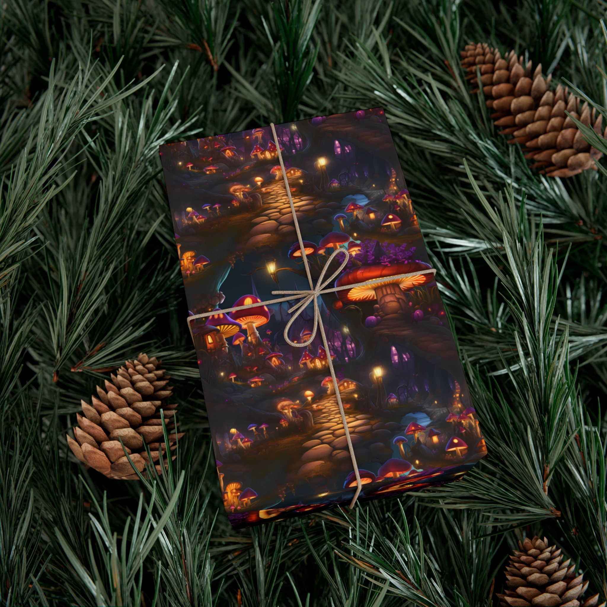 Fairycore Wrapping Paper Cute Mushroom Wrapping Paper Cottagecore Gift ...