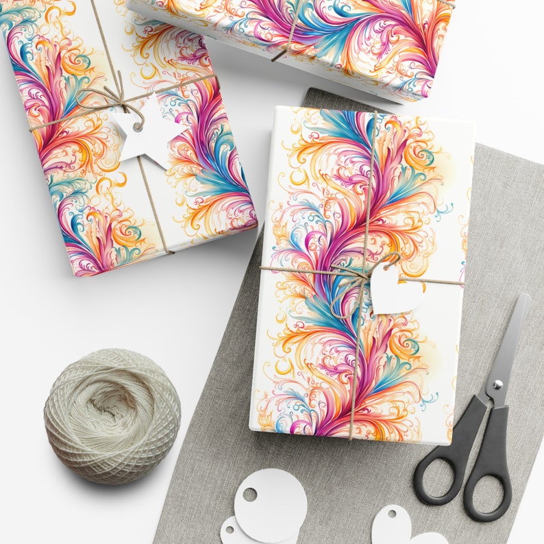 Abstract Wrapping Paper Elegant Wrapping Paper Colorful Wrapping ...