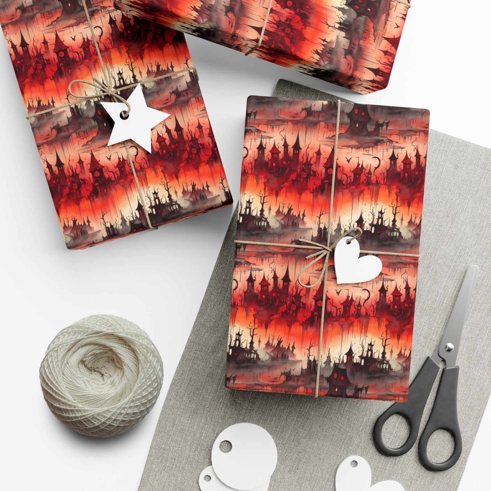 Cottage Gift Wrap Goth Wrapping Paper Gothic Gift Wrap Witch Wrapping ...