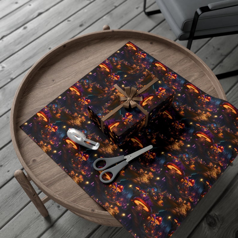 Fairycore Wrapping Paper Cute Mushroom Wrapping Paper Cottagecore Gift ...