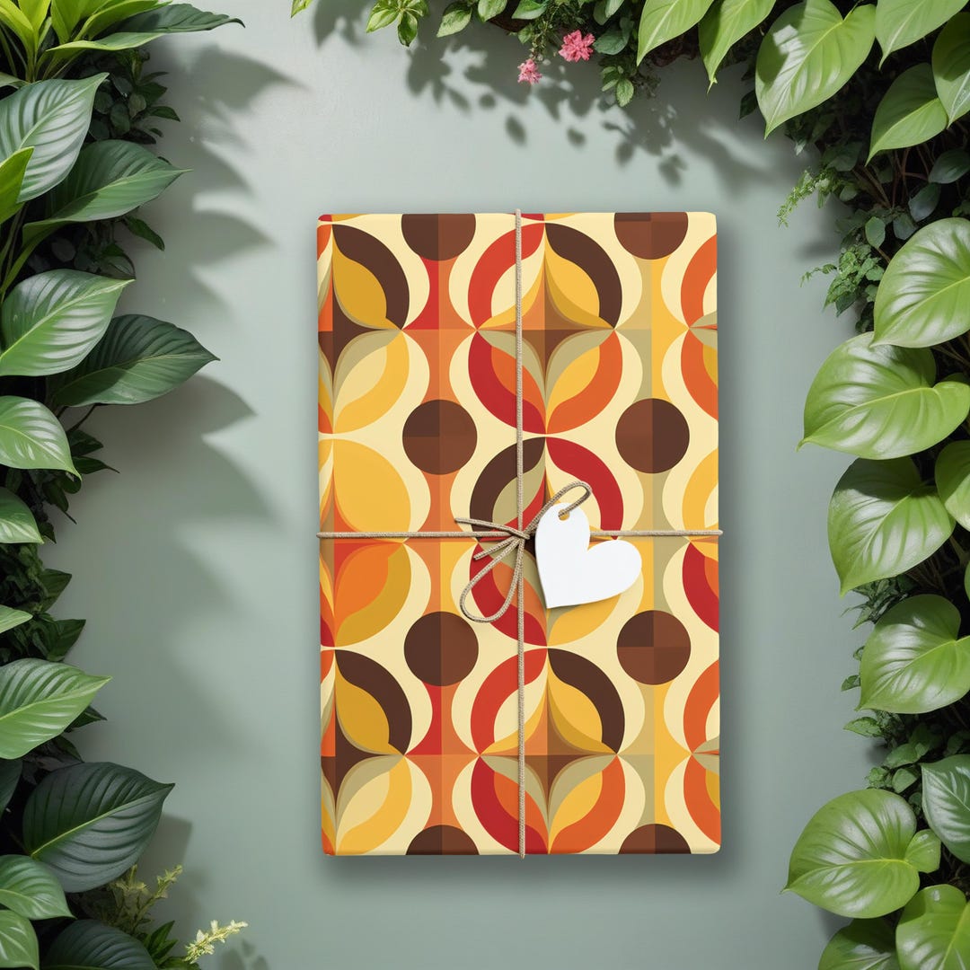Groovy Gift Wrap, 70s Wrapping, Retro Wrapping Paper, 70s Gift Wrap ...