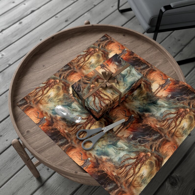 Gothmas Wrapping Paper Skeleton Deathcore Gift Wrap Death - Etsy