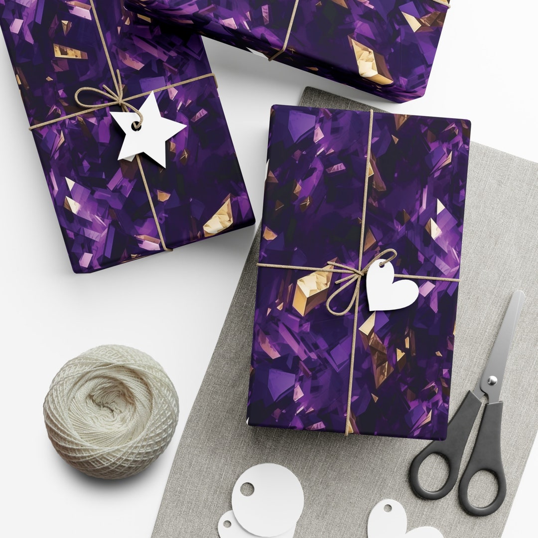 Amethyst Sustainable Wrapping Paper, Luxe Gift Wrap, Got Wrapping Paper ...