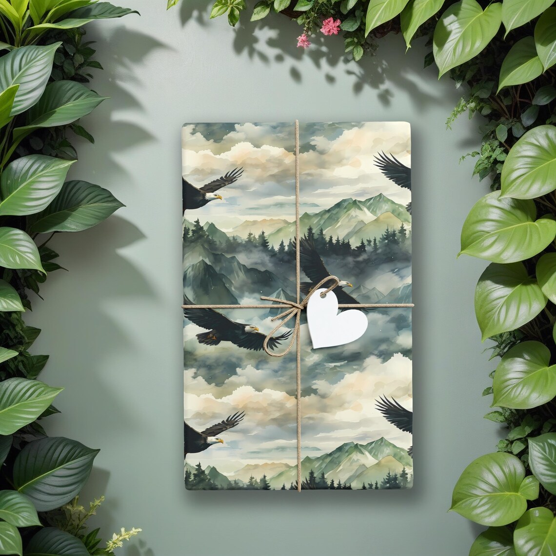 Eagle Wrapping Paper, Eagle Gift Wrap, Animal Wrapping Paper, Nature ...