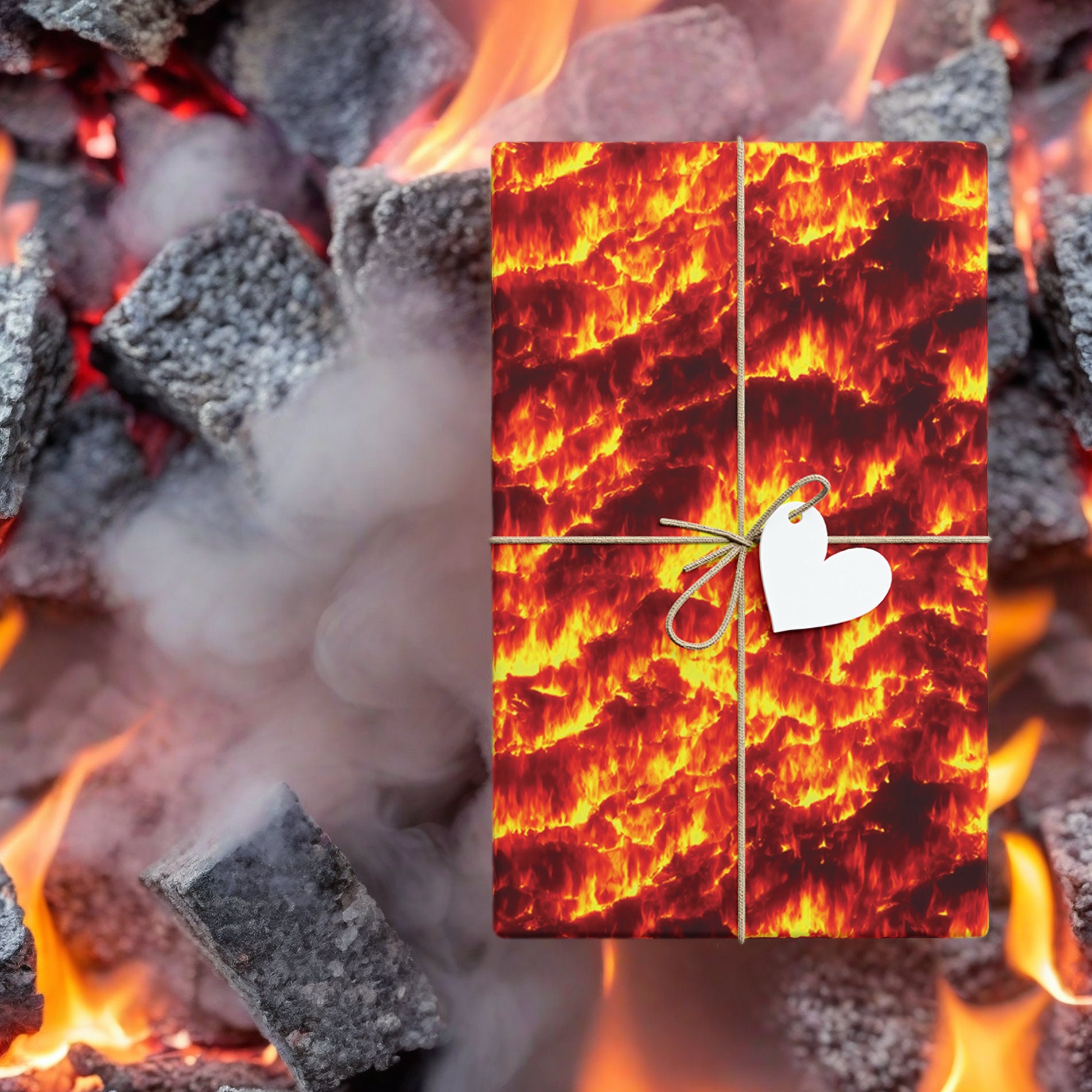 Fire Sustainable Wrapping Paper, Flickering Flame, Eternal Flame, Fun ...