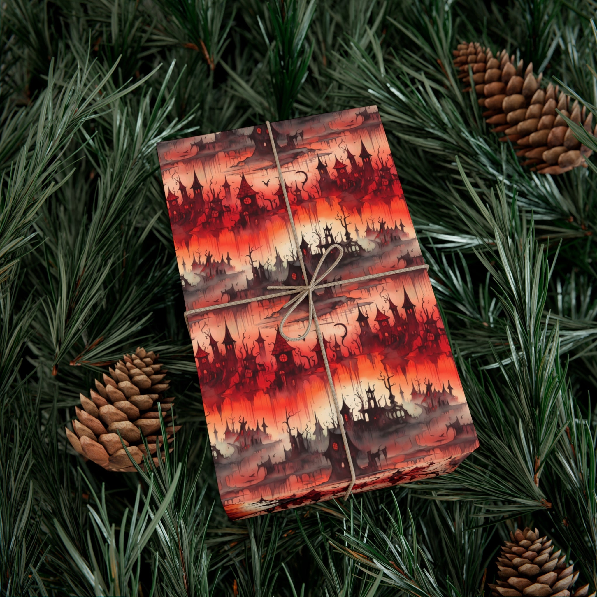 Cottage Gift Wrap Goth Wrapping Paper Gothic Gift Wrap Witch Wrapping ...