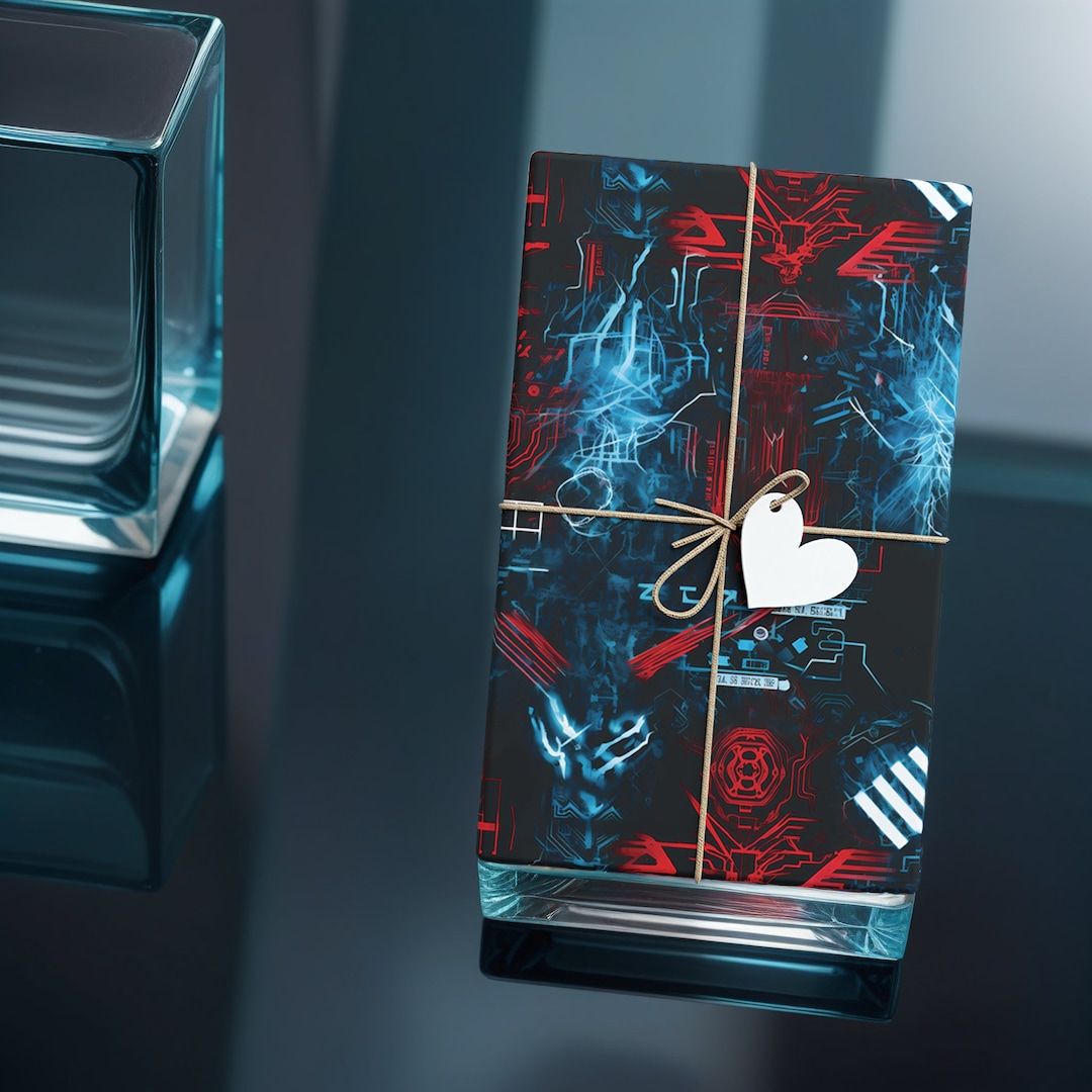 Cyberpunk Wrapping Paper Sci Fi Wrapping Paper Cybernetic Wrap ...