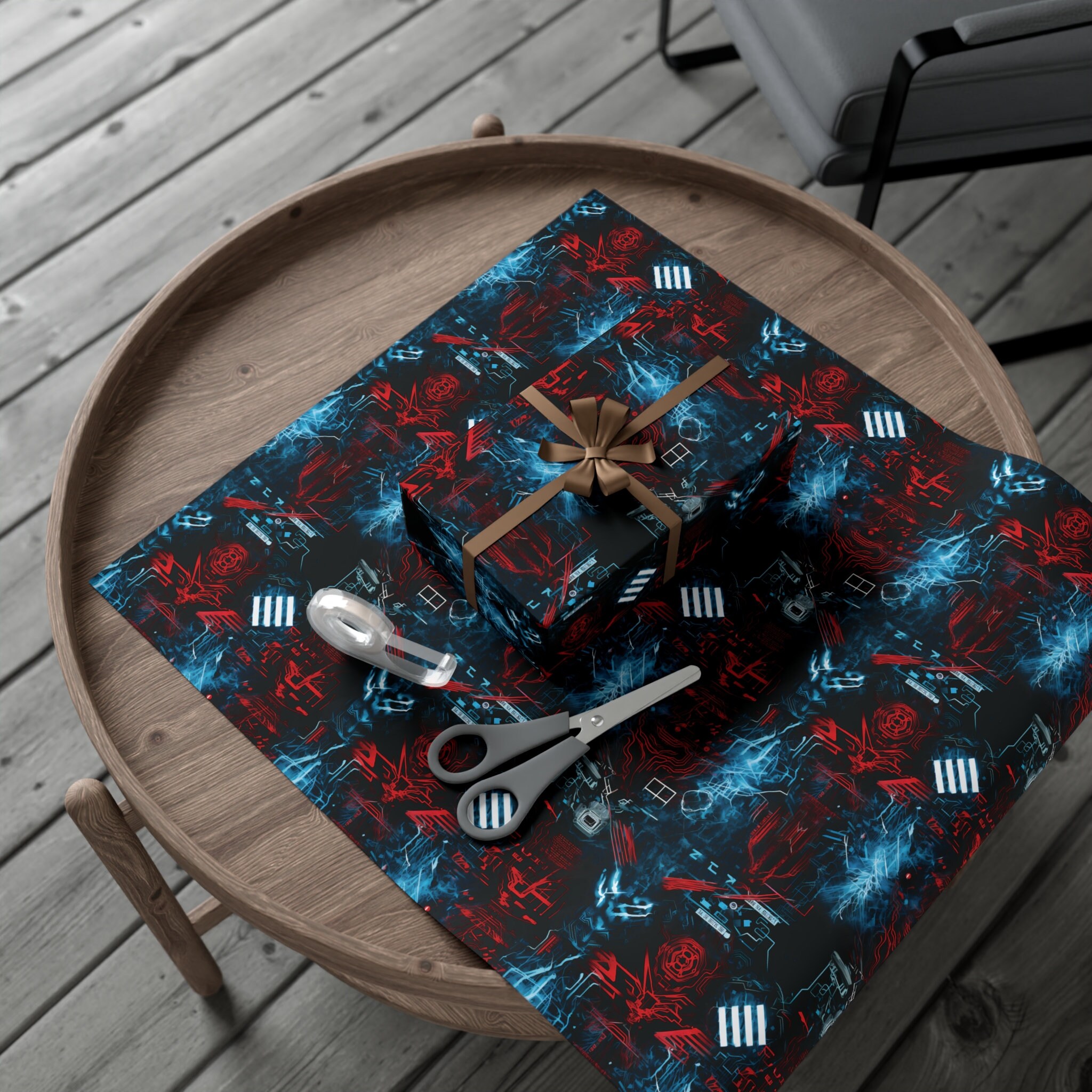 Cyberpunk Wrapping Paper Sci Fi Wrapping Paper Cybernetic Wrap ...