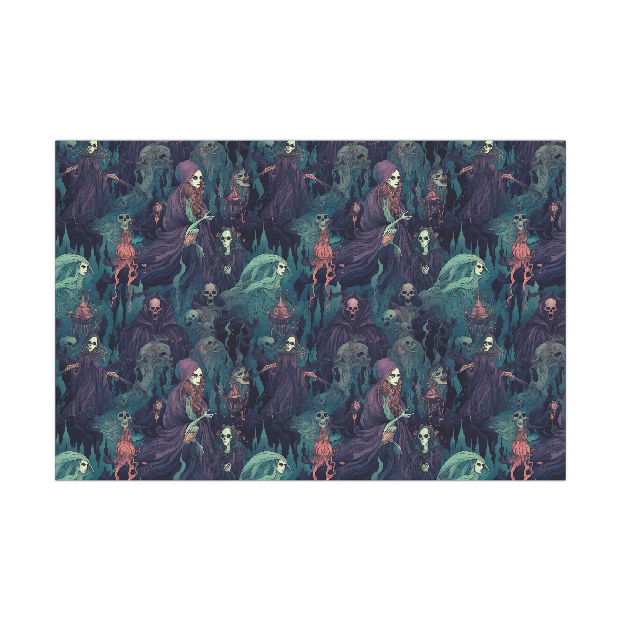 Creepy Gift Wrap, Samhain Gift Wrap, Goth Gift Wrap, Horror Gift Wrap ...