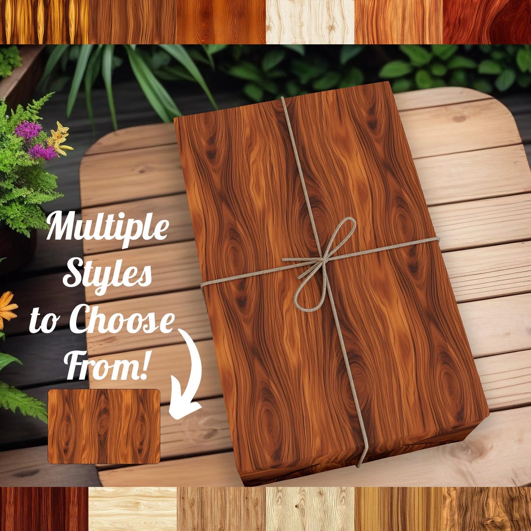 70s Wrapping Paper Wood Grain 70s Wood Gift Wrap Funky Wrapping Paper Groovy Wrapping Paper ...