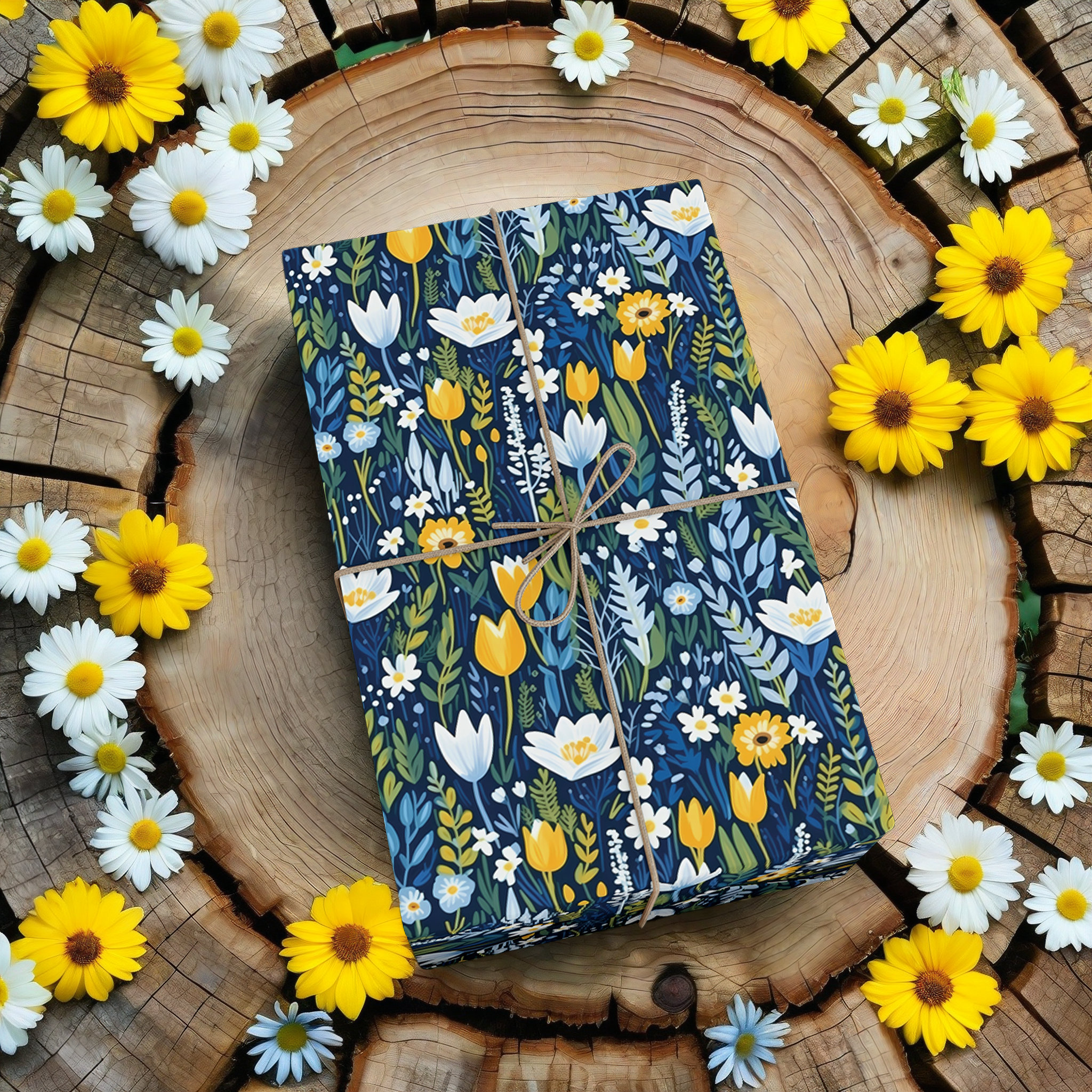 Floral Gift Wrapping Paper, Cottagecore Gift Wrap, Eco Wrapping Paper ...