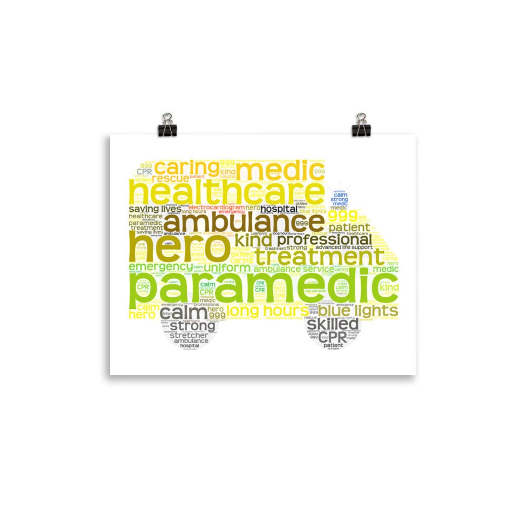 Ambulance Words Paramedic Student ECA Technician AAP Ambulance Poster ...