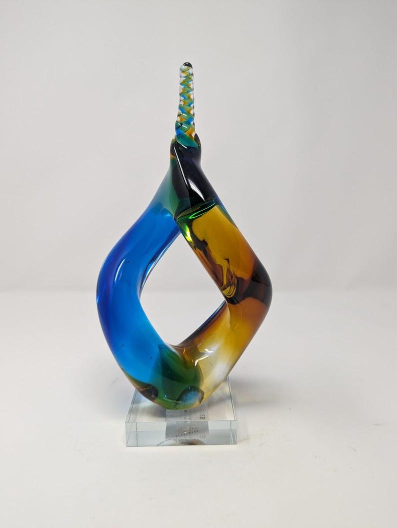 1970s Murano Infinity Art Glass Sculpture - Etsy