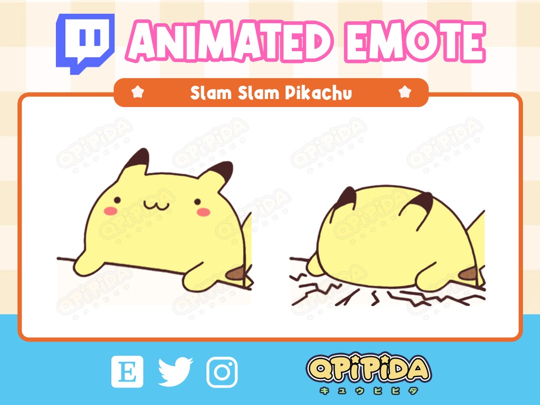 Animated Pikachu Slam Table Emote – Twitch & Discord (digital Download ...