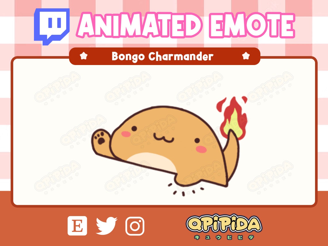 ANIMATED Charmander Bongo Emote for Twitch and Discord ! Cute Chibi ...