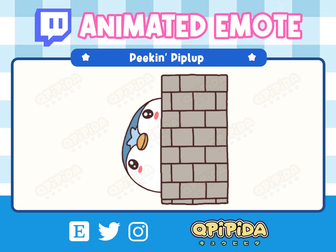 ANIMATED Peeking Piplup Emote for Twitch & Discord Cute Chibi Kawaii ...