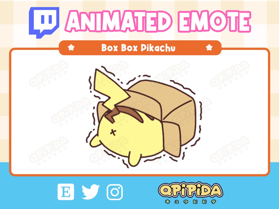 ANIMATED Pikachu Hide in Box Emote for Twitch and Discord ! Cute Chibi ...