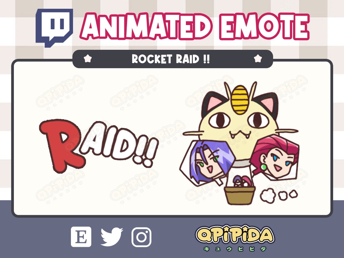 ANIMATED Team Rocket Raid Emote for Twitch and Discord ! Cute Chibi ...