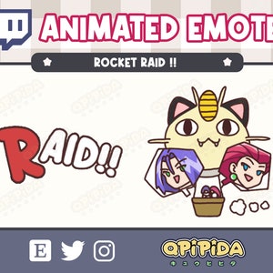 ANIMATED Team Rocket Raid Emote for Twitch and Discord ! Cute Chibi ...