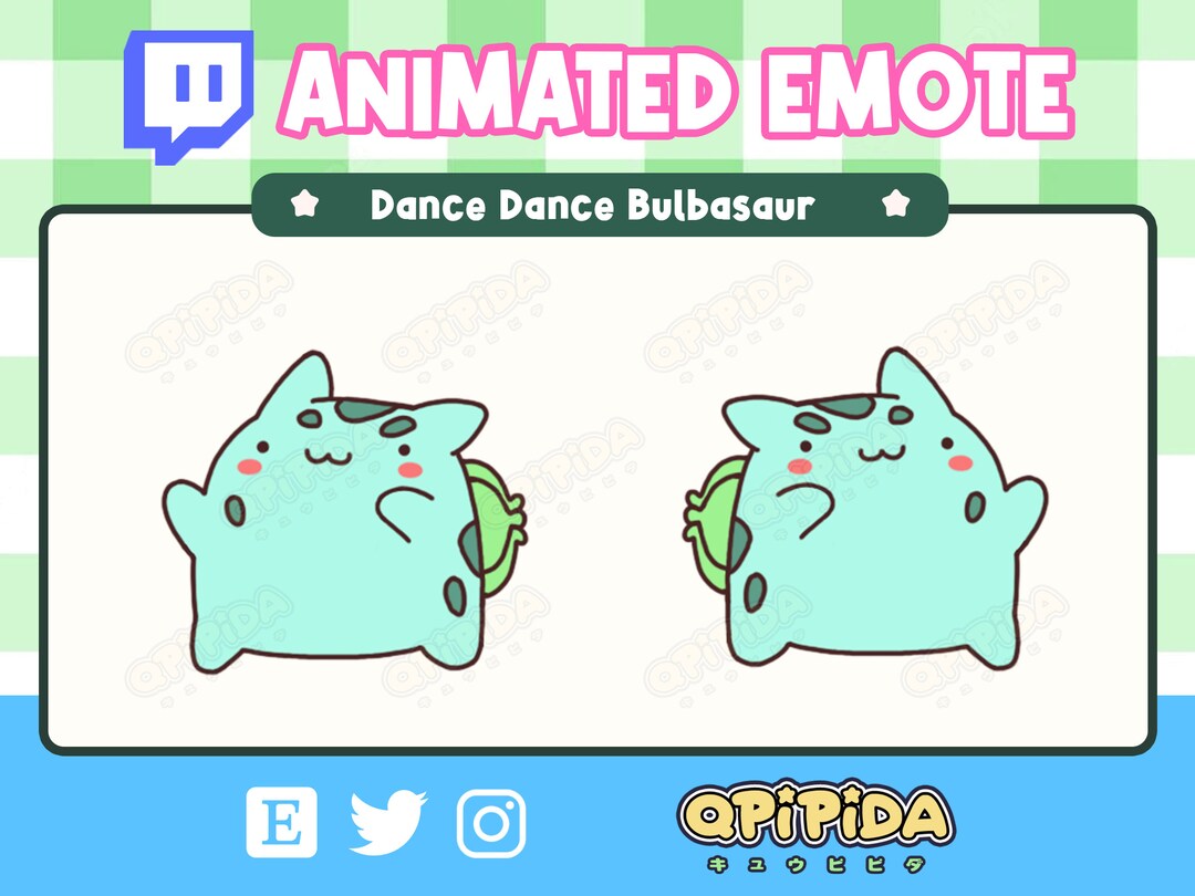 ANIMATED Bulbasaur Dance Emote for Twitch and Discord ! Cute Chibi ...