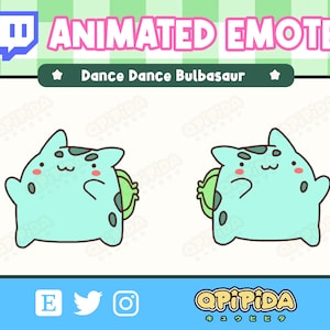 ANIMATED Bulbasaur Dance Emote for Twitch and Discord ! Cute Chibi ...