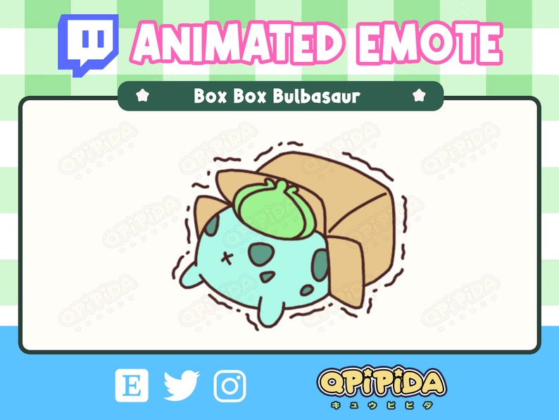 ANIMATED Bulbasaur Hide in Box Emote for Twitch & Discord ! Cute Chibi ...