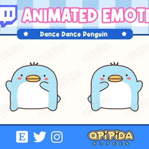 ANIMATED Penguin Dance Emote for Twitch and Discord ! Cute Chibi Kawaii ...