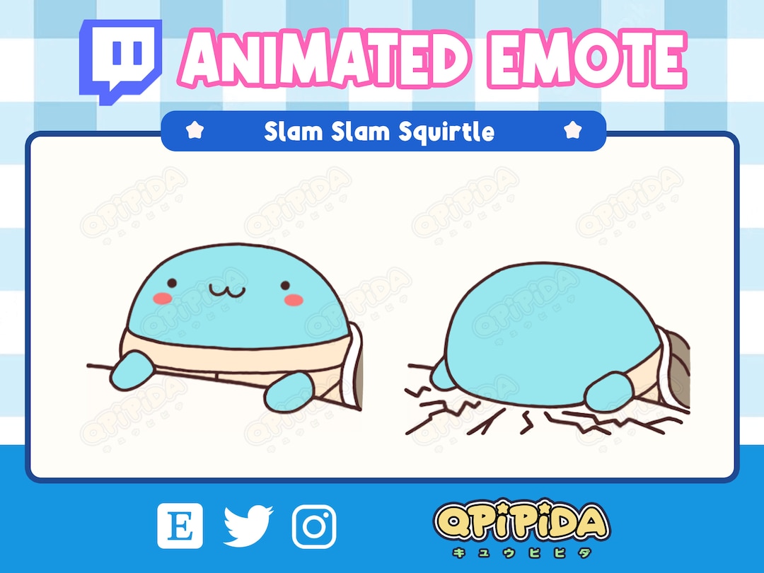 ANIMATED Squirtle Face Slam Table Emote for Twitch & Discord ! Cute ...
