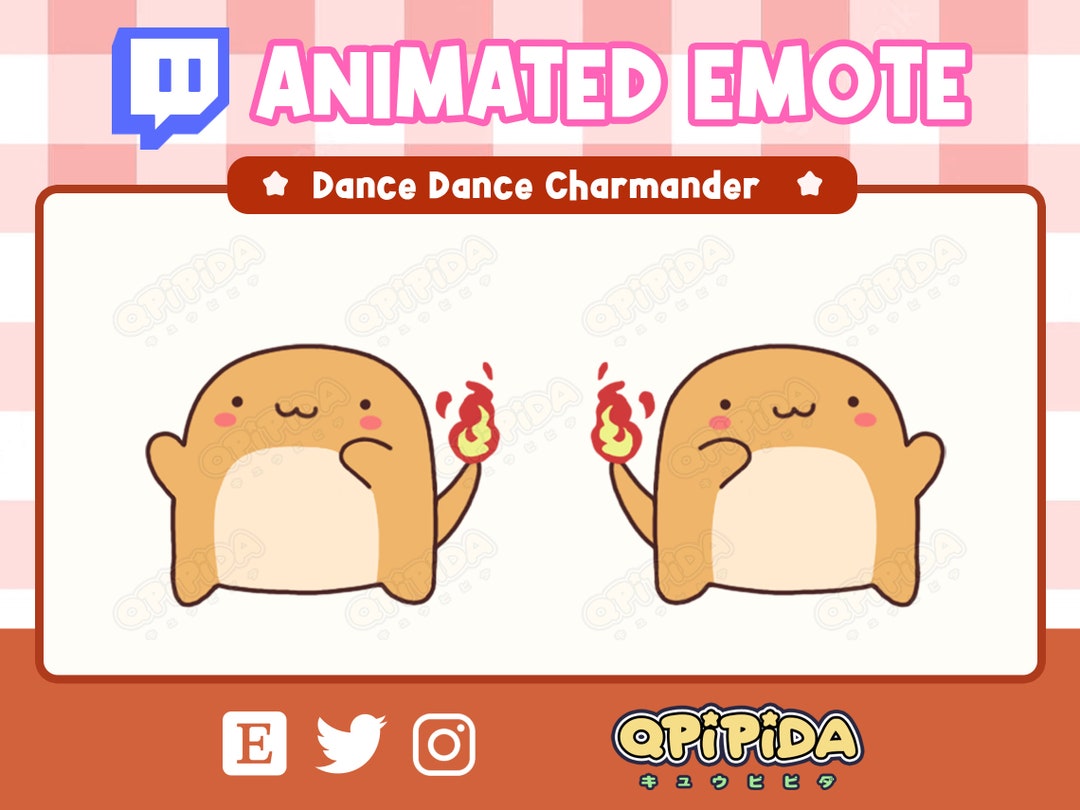 Animated Charmander Dance Emote – Chibi Kawaii Pokemon, Twitch/discord ...