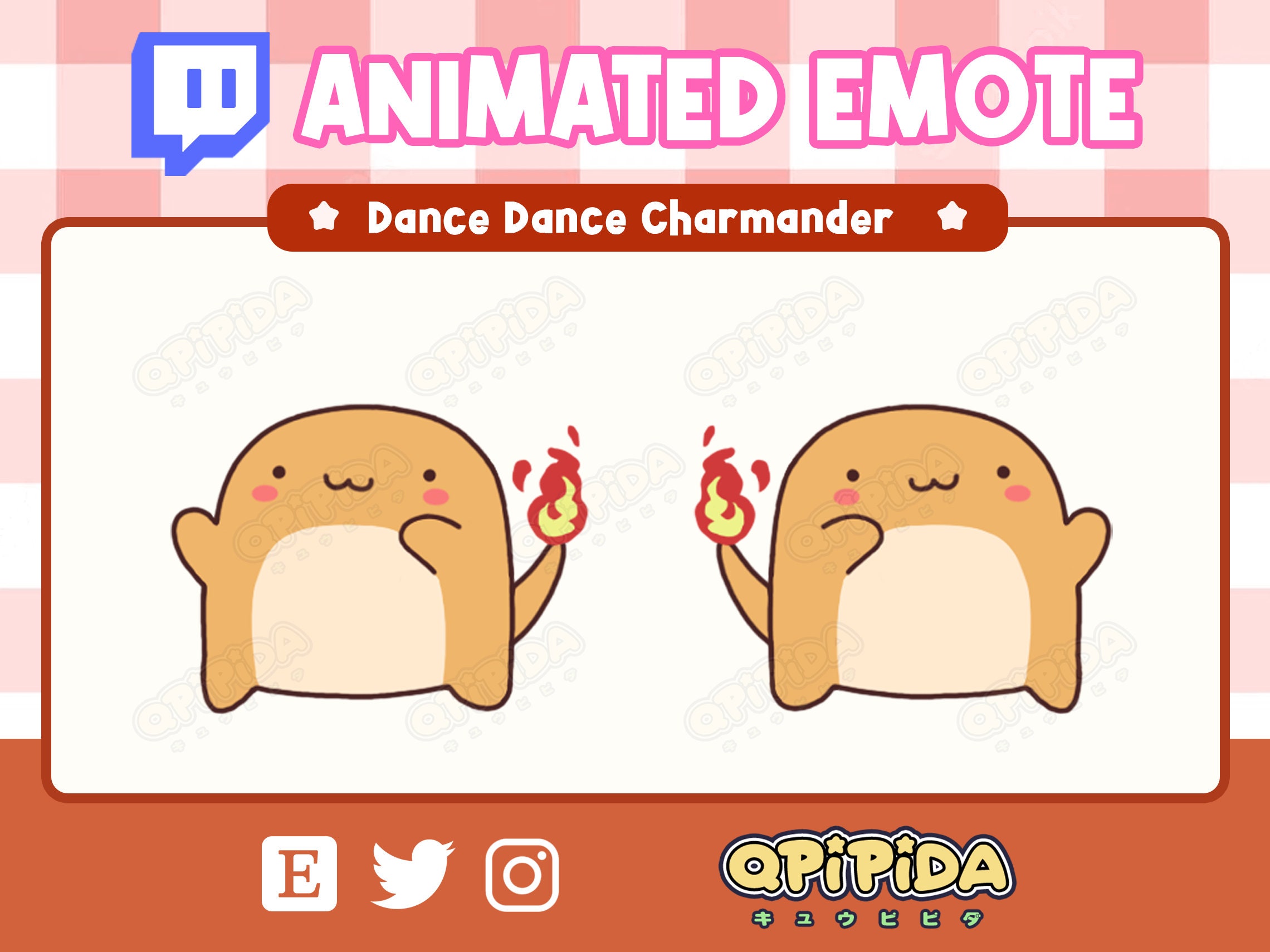 ANIMATED Charmander Dance Emote for Twitch and Discord Cute Chibi ...