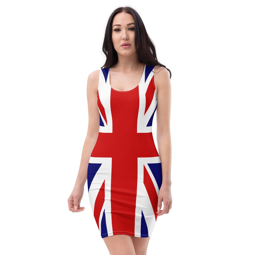 Union Jack Bodycon Dress - Etsy