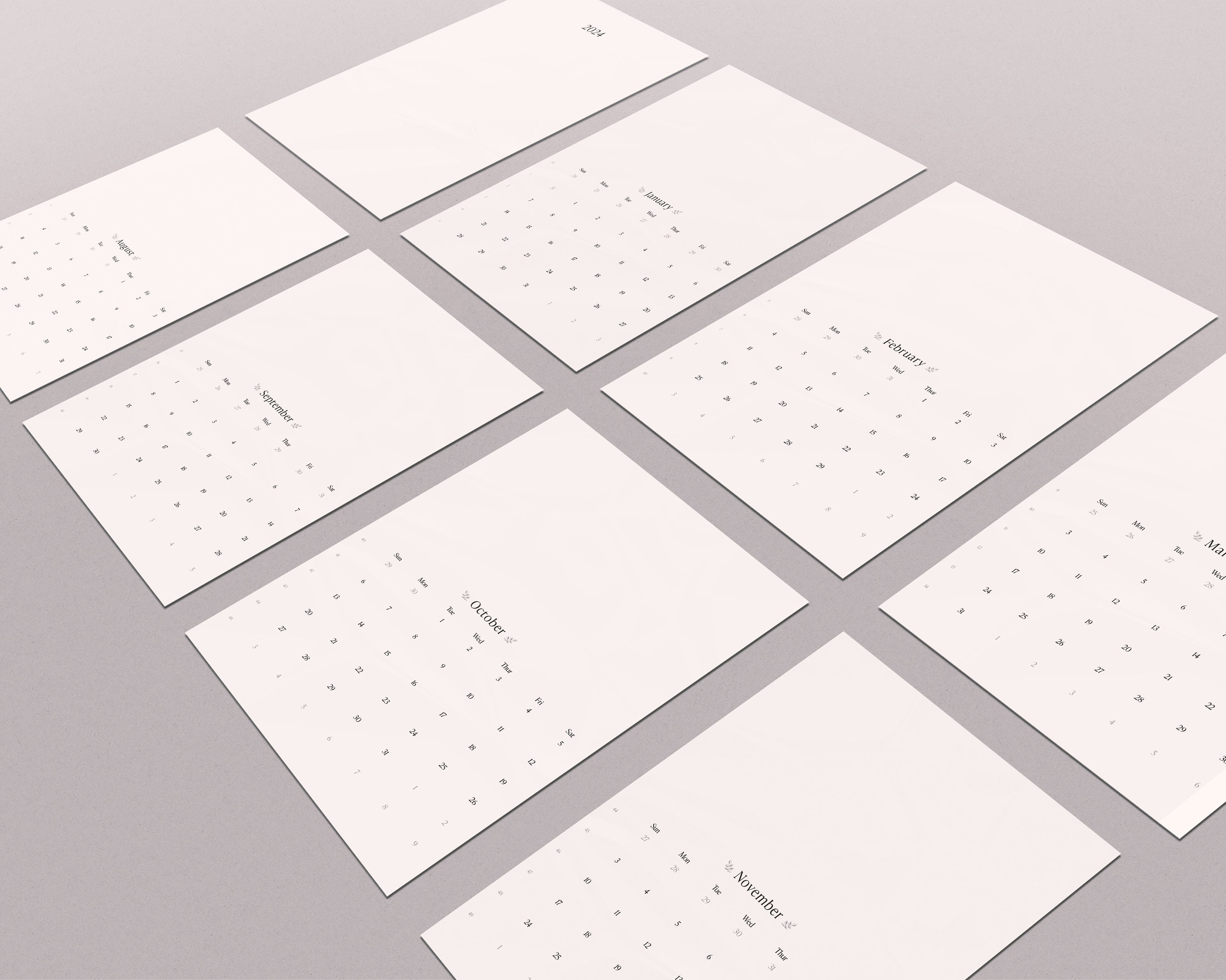 Printable Photo Calendar 2025 Template monthly, Sunday Start A4 Size ...