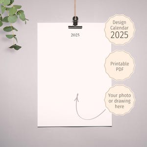 Printable Photo Calendar 2025 Template (monthly, Sunday Start) · A4 ...