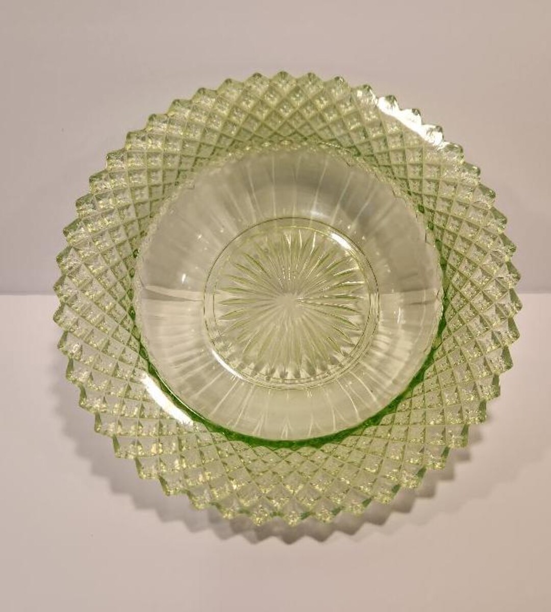 Green Uranium Glass Anchor Hocking Cereal Bowl - Etsy