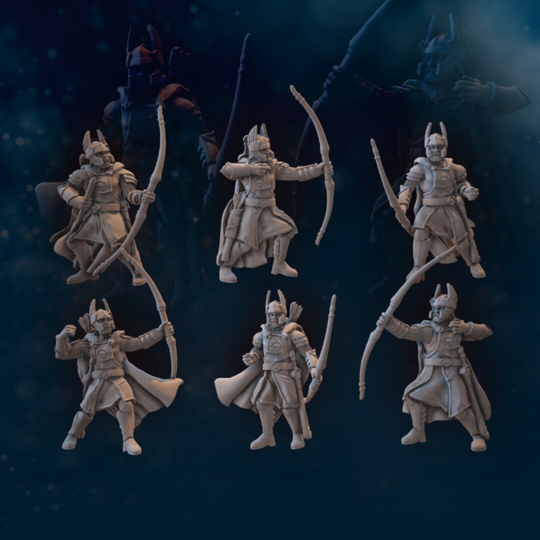 Human Archers Tabletop RPG Mini Lotr/the Hobbit by - Etsy
