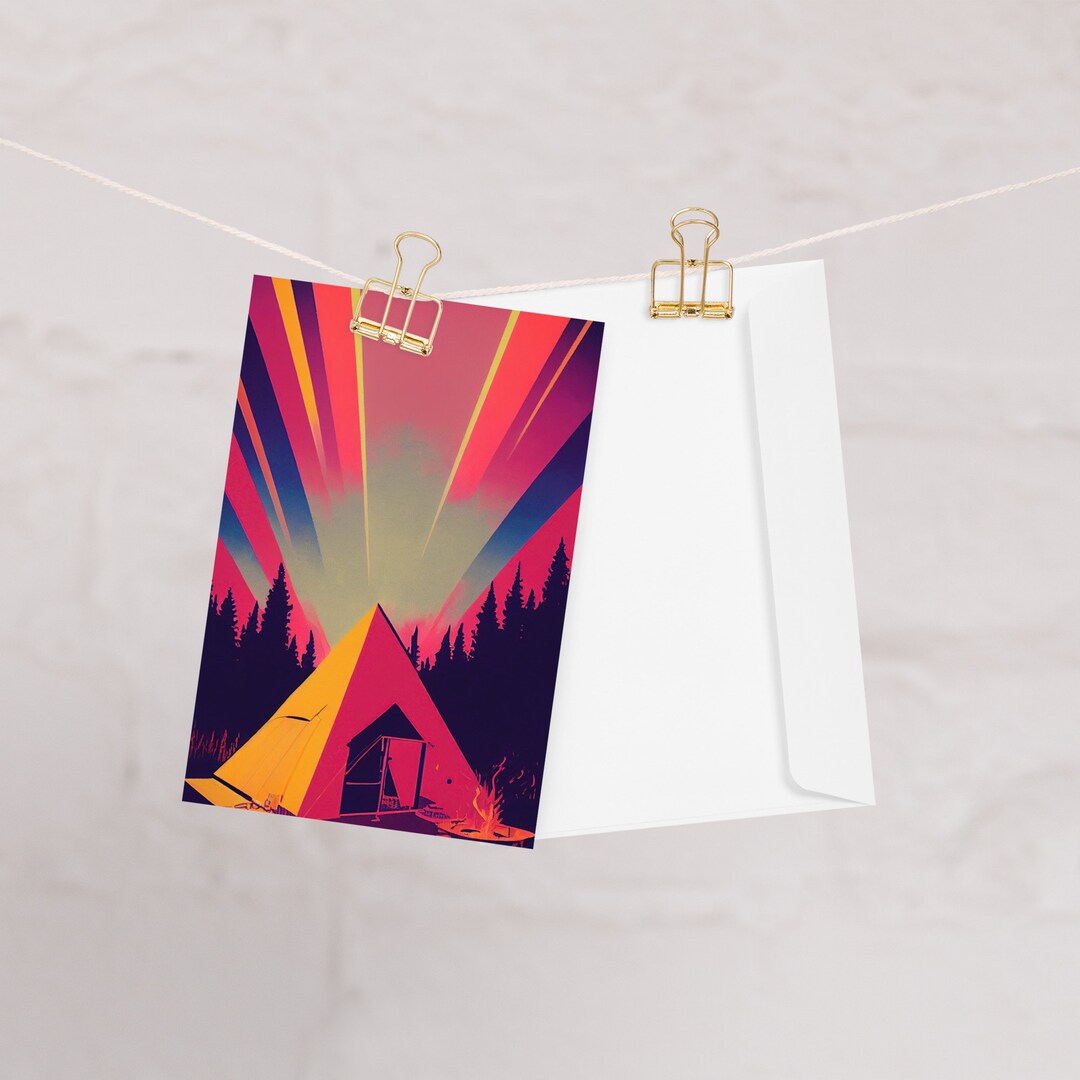 Let's Go Camping - Blank Greeting Card - Etsy
