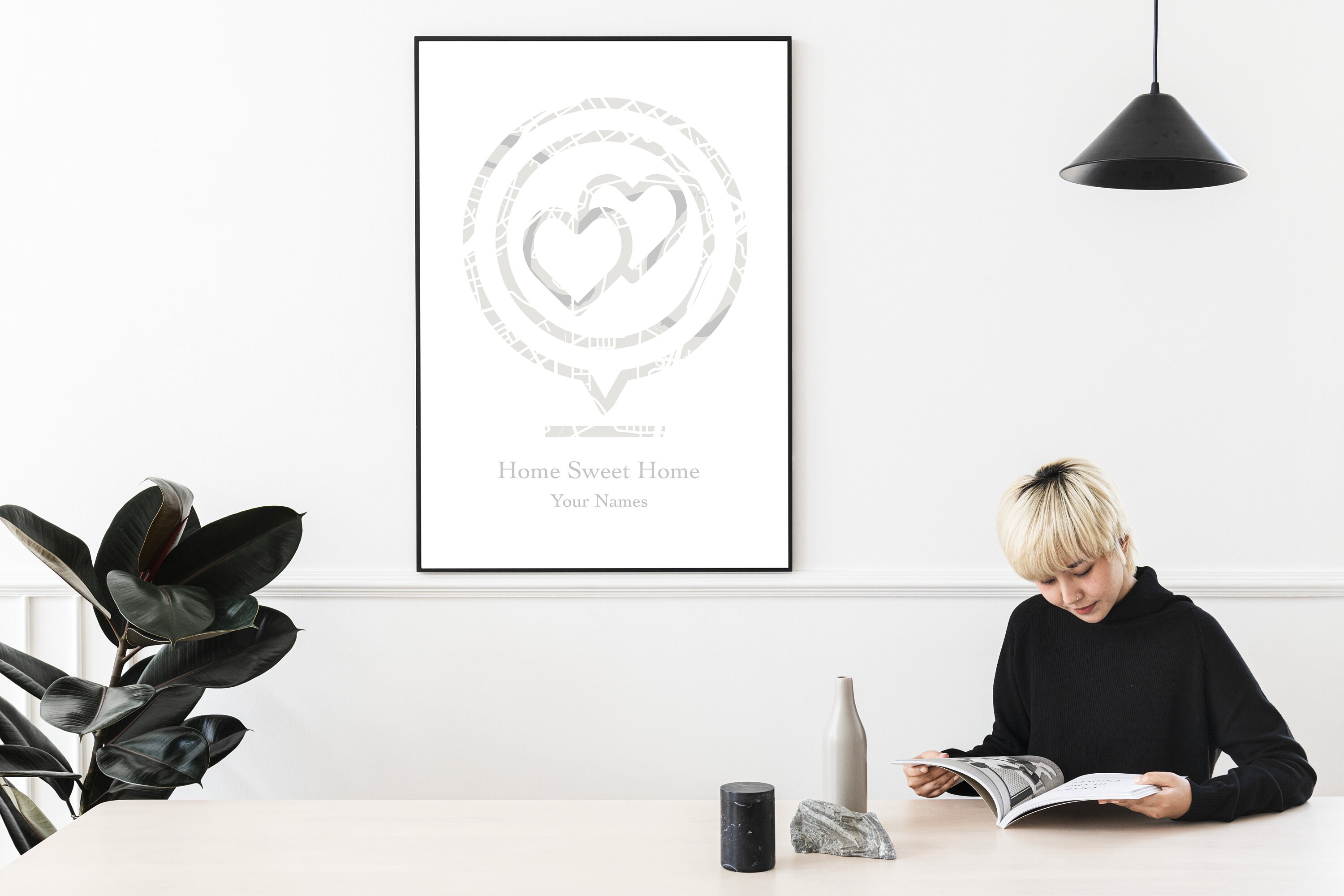 Mapa de casa nuevo personalizado Donde nos conocimos Arte de - Etsy México