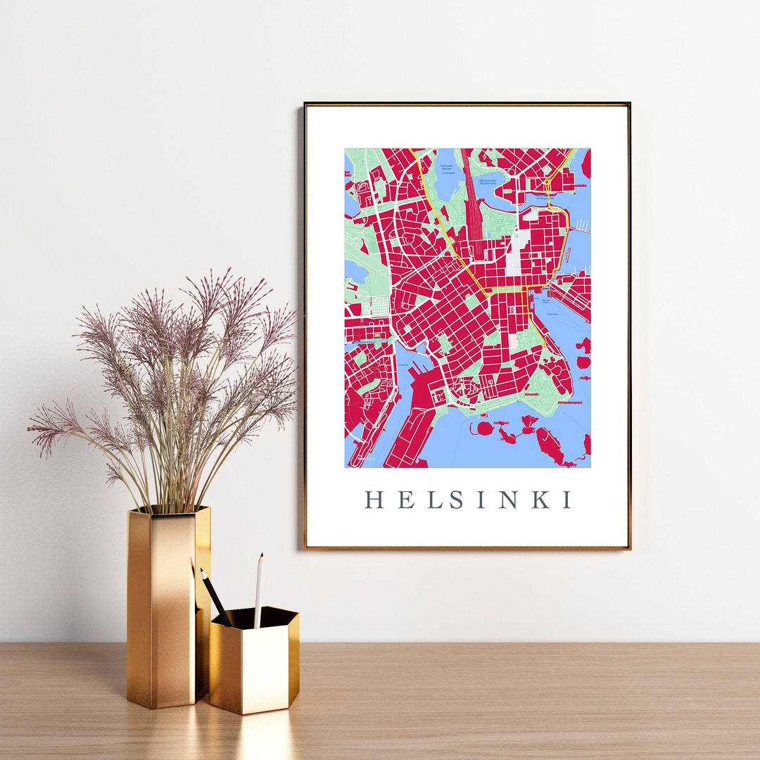 HELSINKI Map Digital Download Wall Art Printable Digital - Etsy